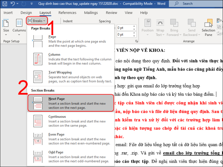 Cách chia Section trong Word dành cho người mới bắt đầu - Kenh29.com